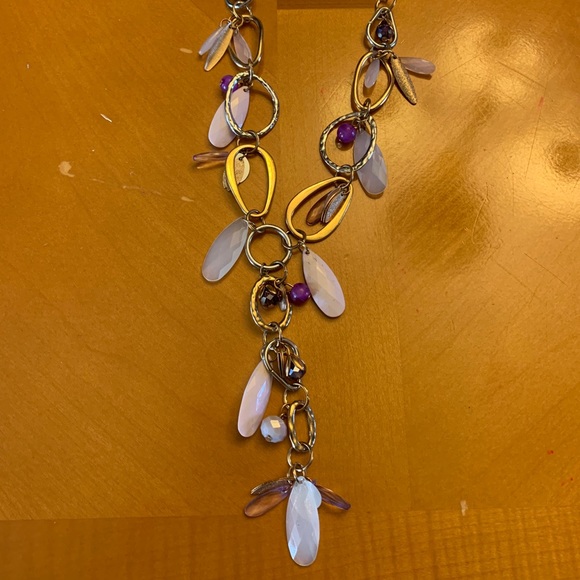 Time and Tru | Jewelry | Time N True 95 Inch Purple N Gold Necklace New ...